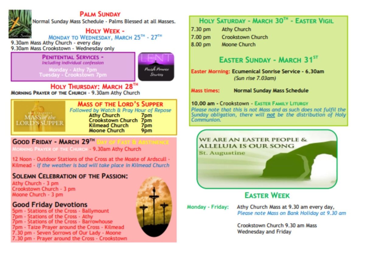 Easter Ceremonies 2024 | Parishes of Narraghmore and Moone